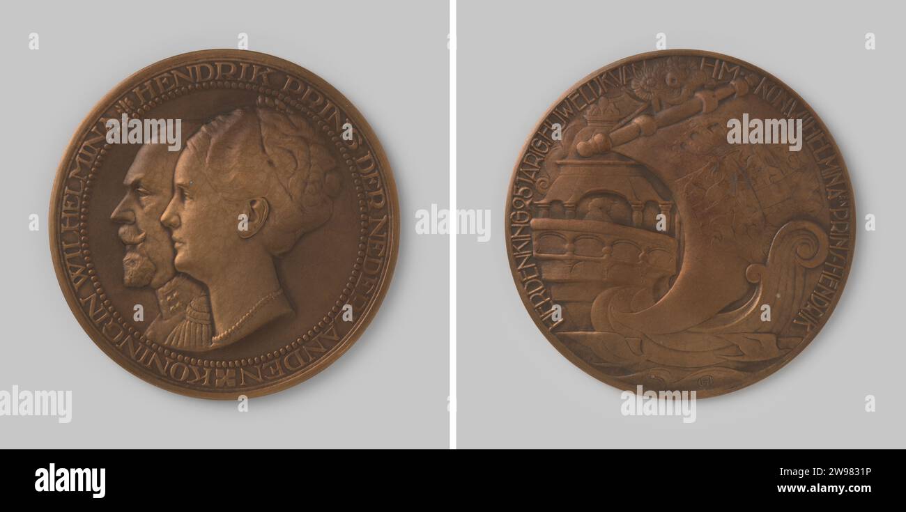 Vingt-cinq ans de mariage de la reine Wilhelmina et du prince Hendrik ...