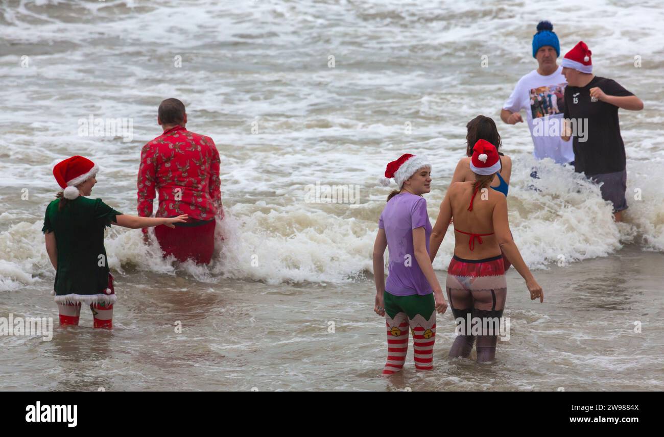 Boscombe, Bournemouth, Dorset, Royaume-Uni. Jour de Noël 25 décembre ...
