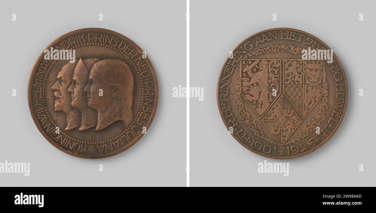 Vingt-cinq ans de mariage de la reine Wilhelmina et du prince Hendrik ...
