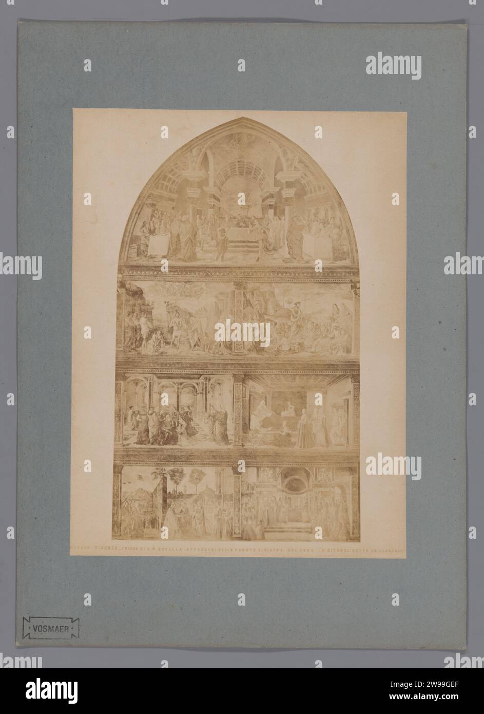 Production photographique de Fresco avec des scènes de la vie de ...