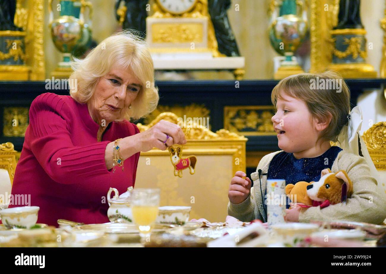 Embargoed To 0001 Tuesday December 26 Britains Queen Camilla Presents