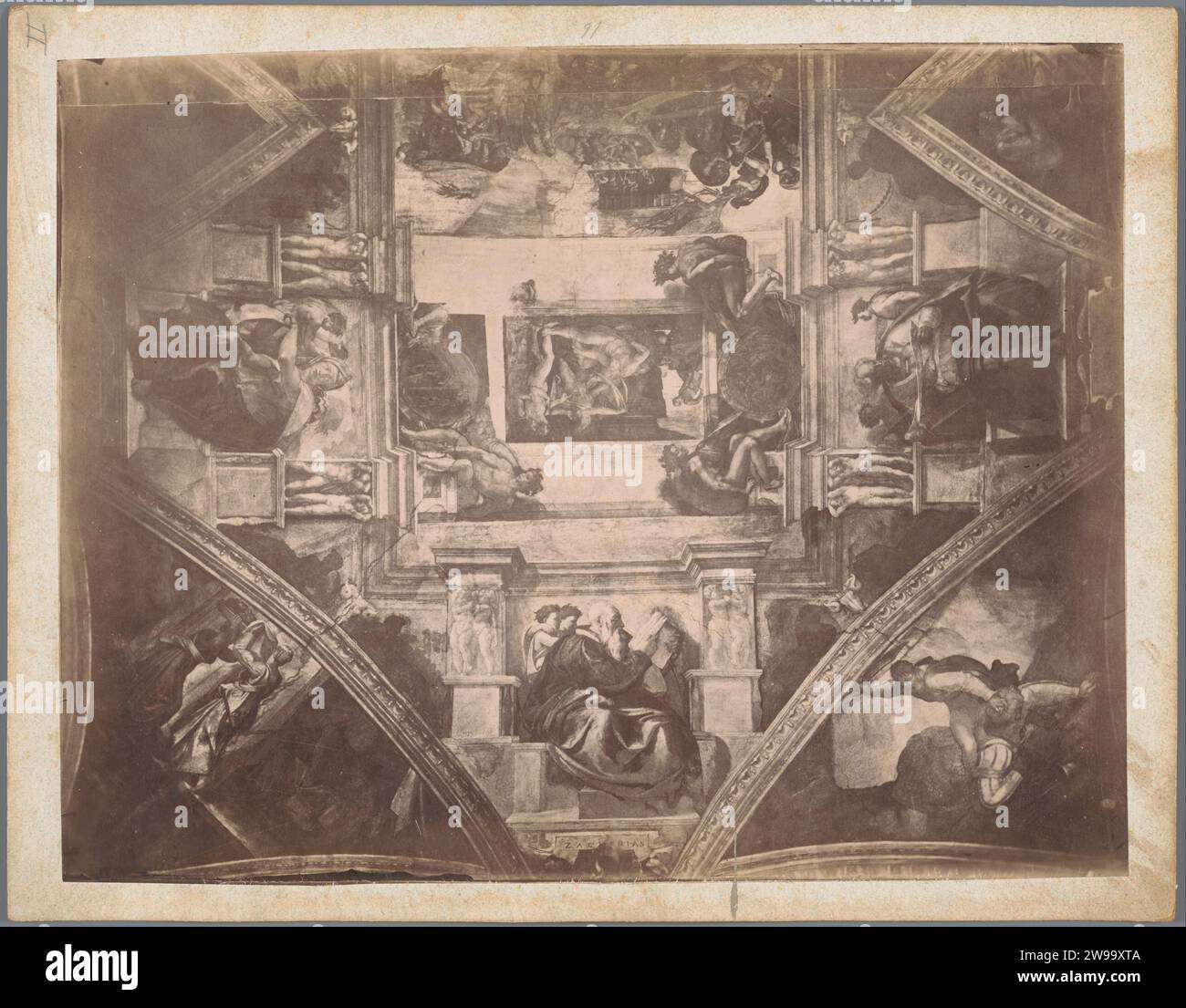 Production photographique d'une partie des fresques sur le plafond de ...