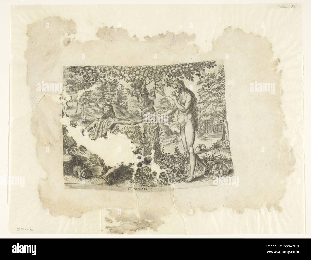 Adam en Eva, anonyme, Philips Galle (attribution rejetée), 1570 - 1590 ...