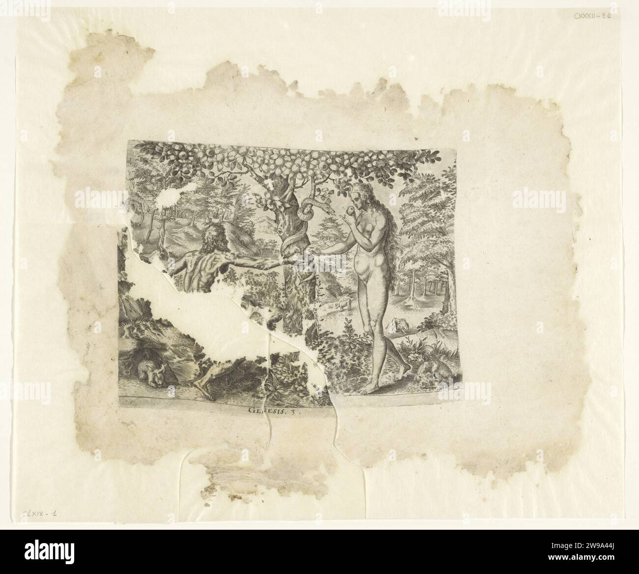 Adam en Eva, anonyme, Philips Galle (attribution rejetée), 1570 - 1590 ...