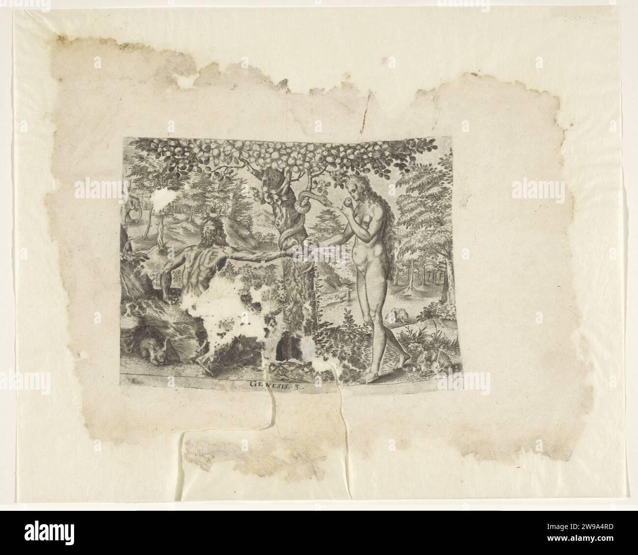 Adam en Eva, anonyme, Philips Galle (attribution rejetée), 1570 - 1590 ...