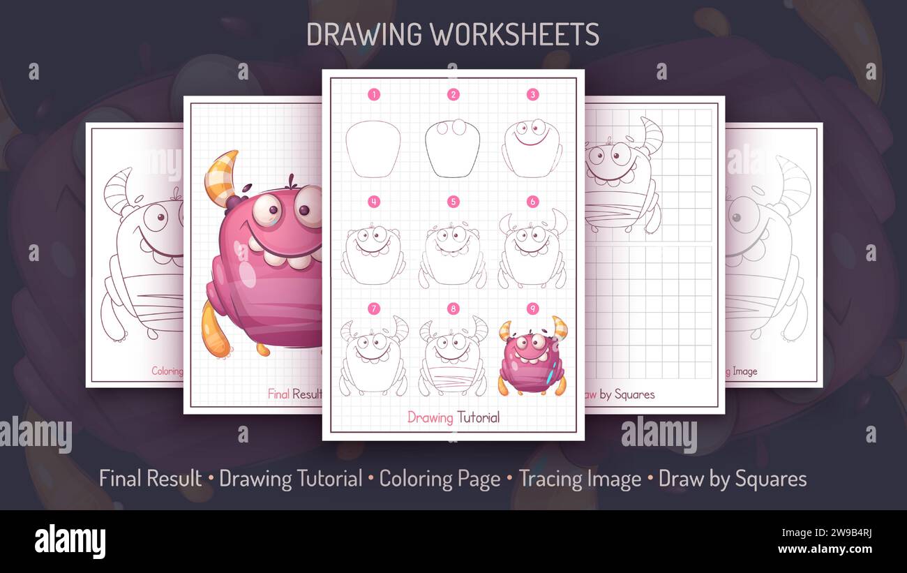 Comment dessiner un monstre. Tutoriel de dessin étape par étape ...