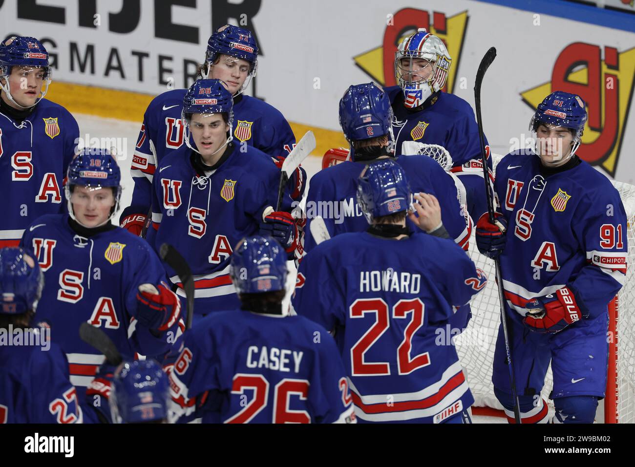 Gothenburg, Sverige. 26 décembre 2023. Équipe des États-Unis célèbre sa ...