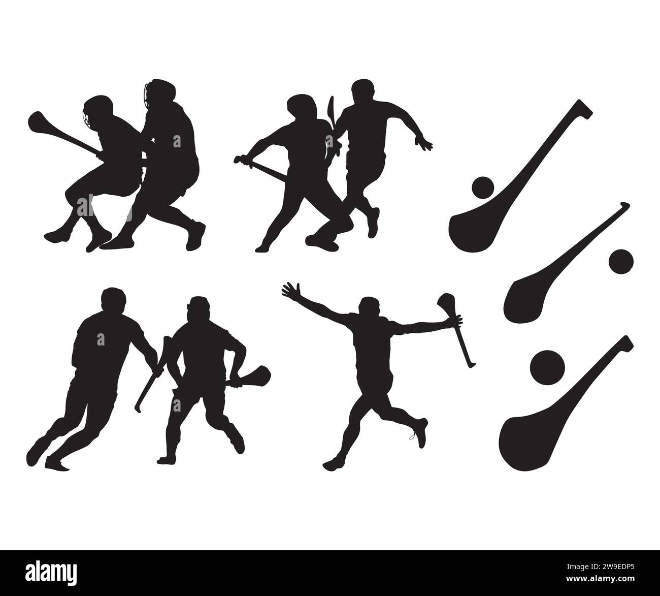 Hurling Vector, Hurling Silhouette, silhouette graphique Hurling, batte ...