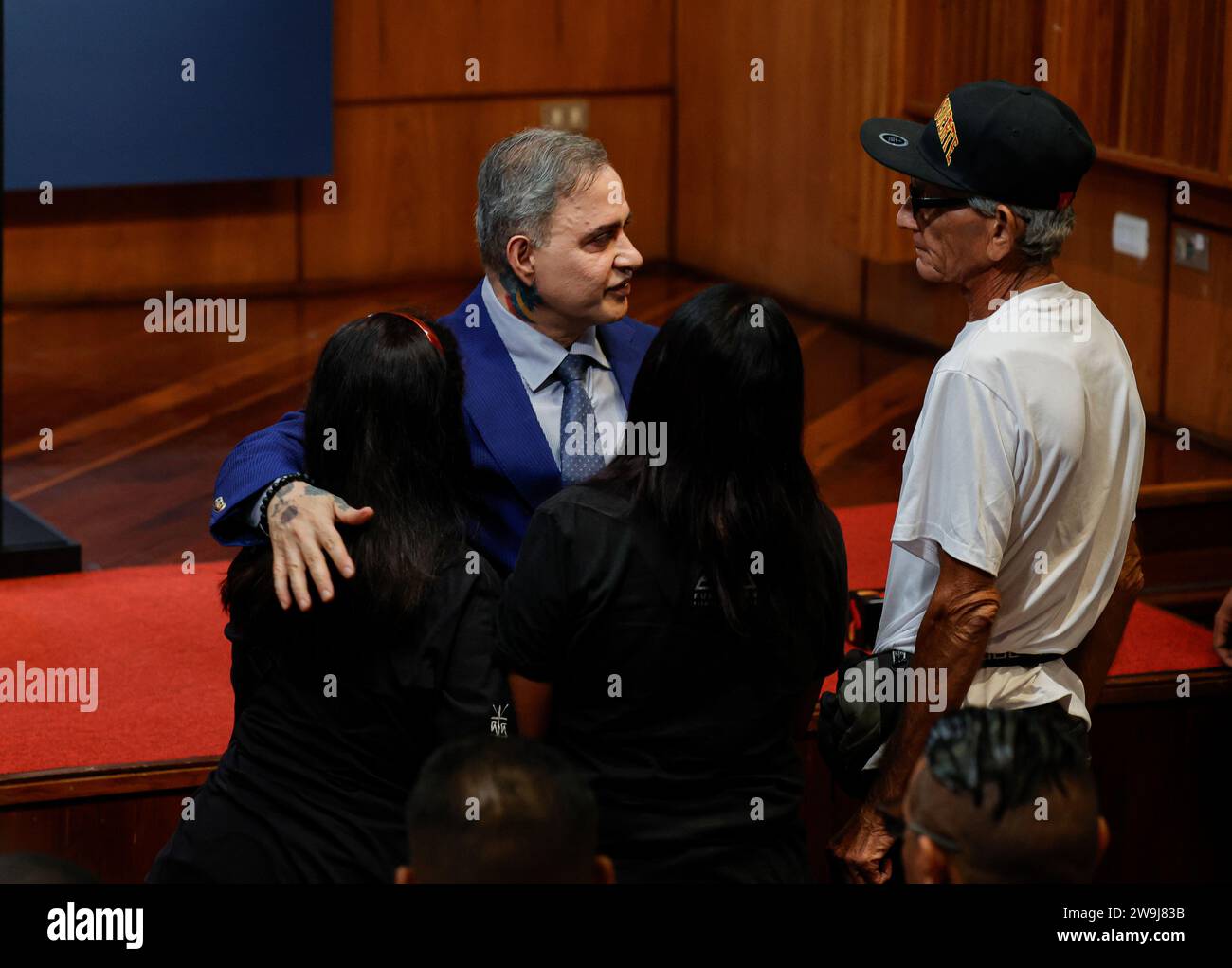 Caracas, Venezuela. 26 décembre 2023. Tarek William Saab (M), procureur ...