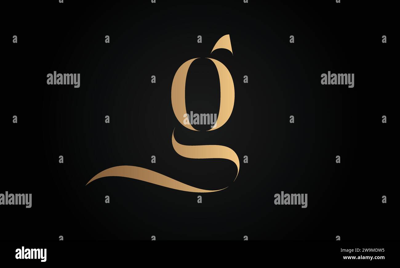 Monograma inicial de la letra g Banque de photographies et d’images à ...