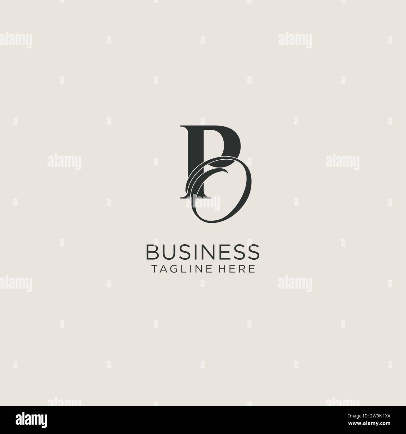 Lettre po logo Banque d'images vectorielles - Alamy