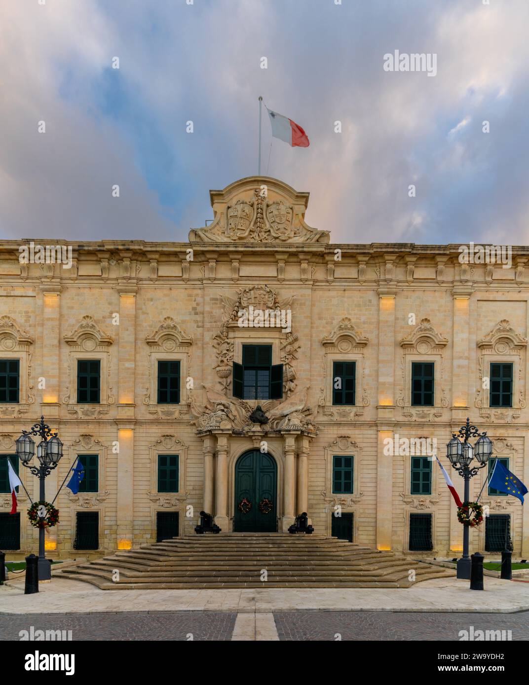 La Valette, Malte - 23 décembre 2023 : vue du Premier ministre de Malte ...