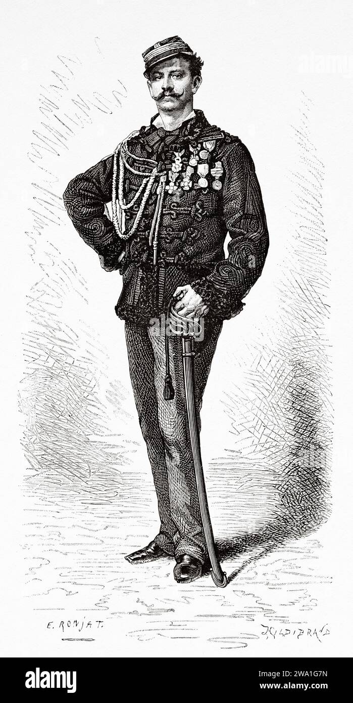 Portrait d'Olivier Bixio, ingénieur des canaux de Panama au 19e siècle ...