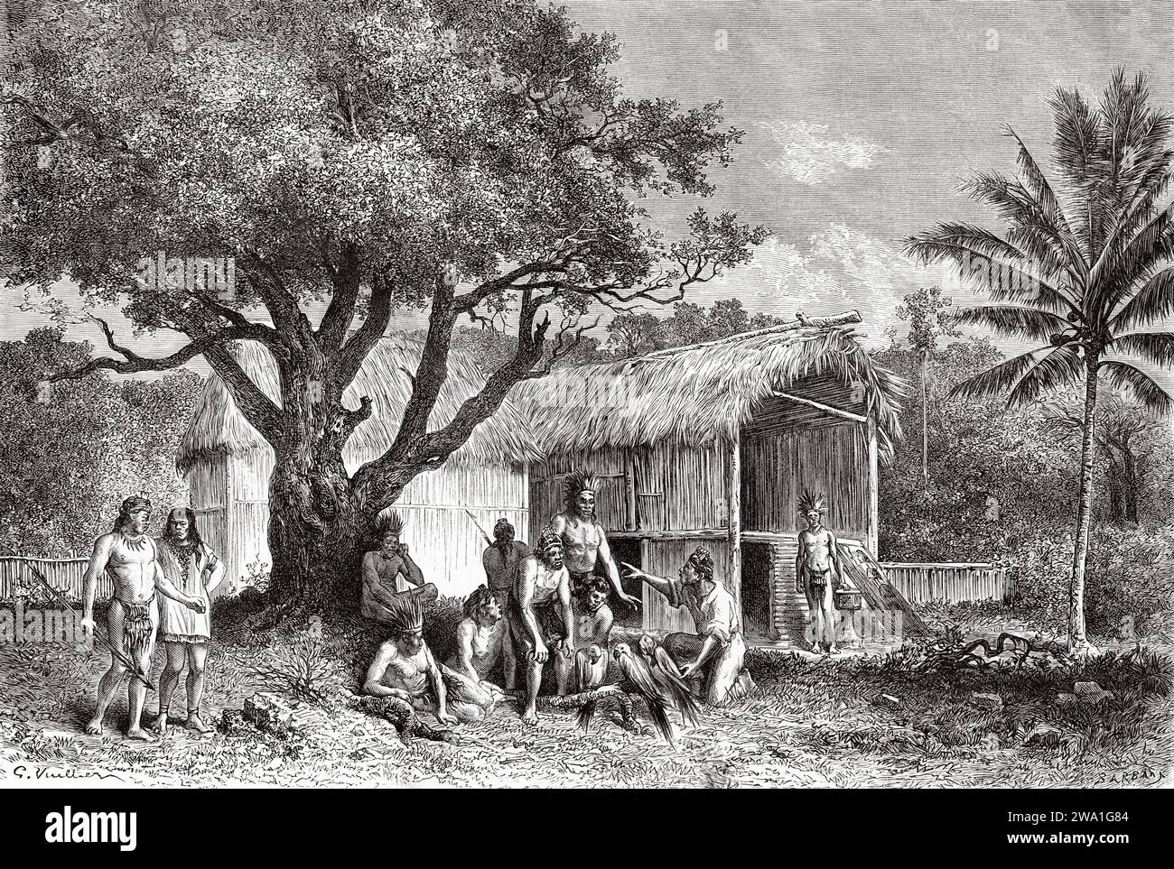 Peuple autochtone Guna de la forêt tropicale panaméenne, province de ...