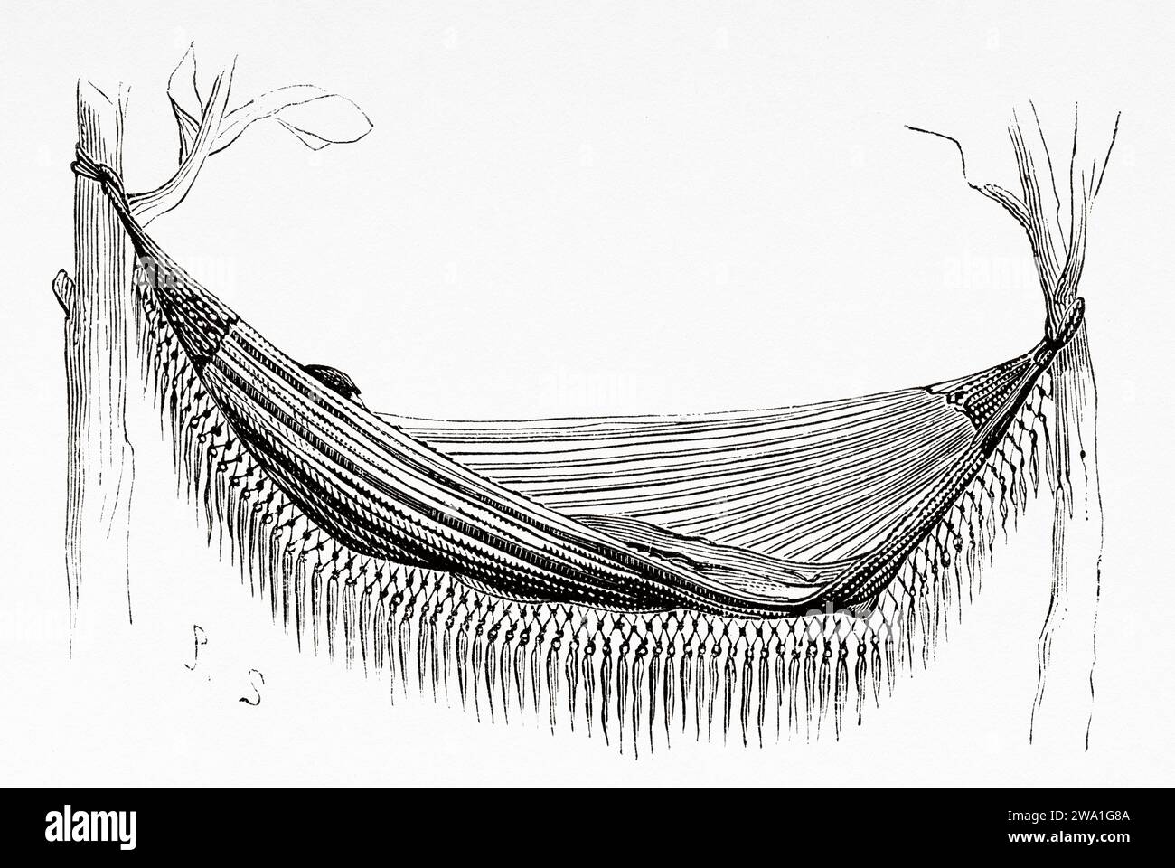 Hamac traditionnel panaméen, province de Darién, République du Panama ...