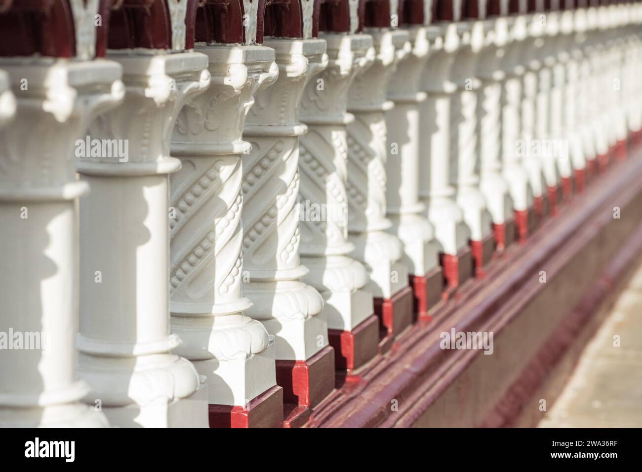 Gros plan de la balustrade du côté sud sur Blackfriars Bridge, Londres ...