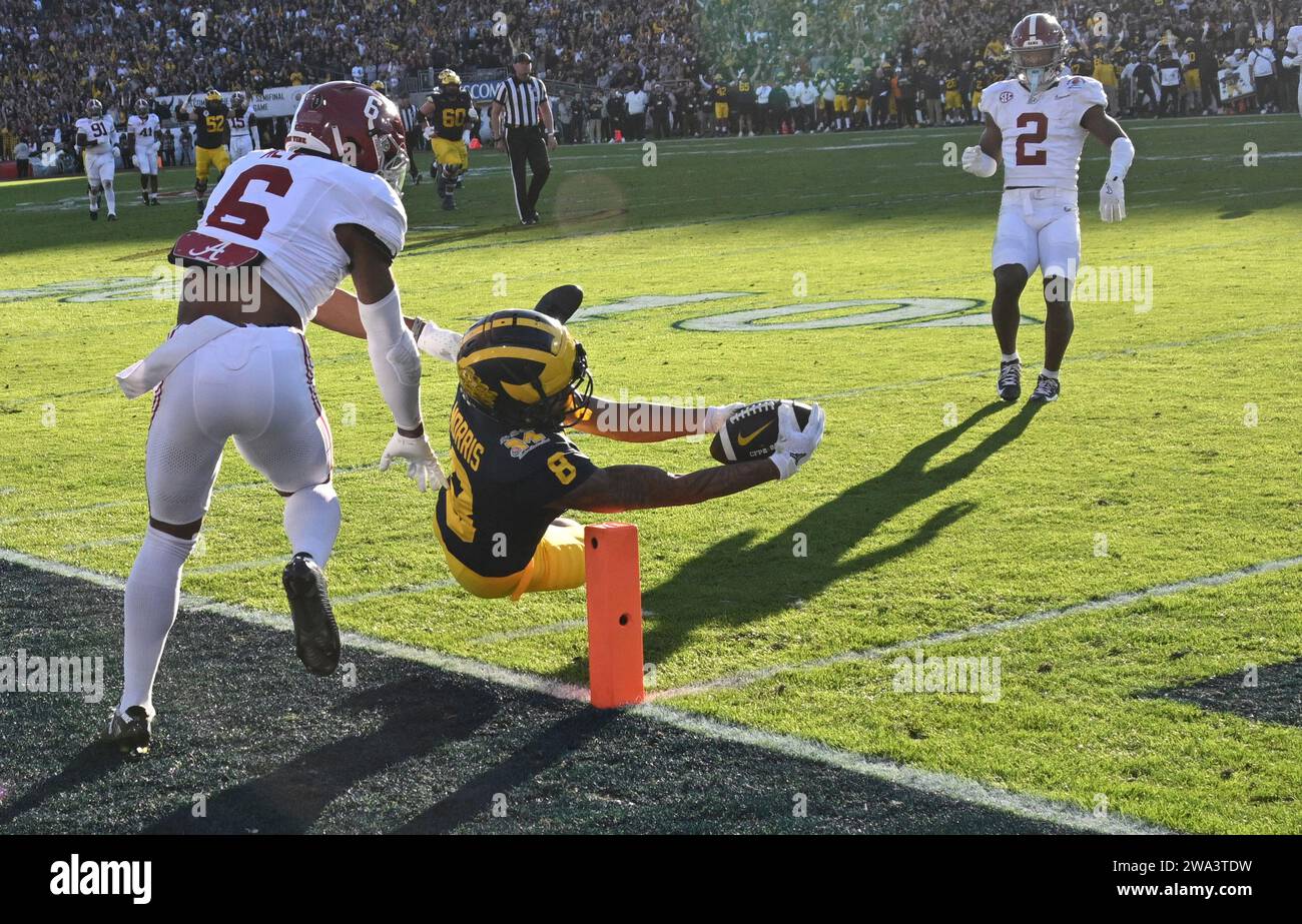 Pasadena, États-Unis. 01 janvier 2024. Le Wide Receiver des Michigan ...
