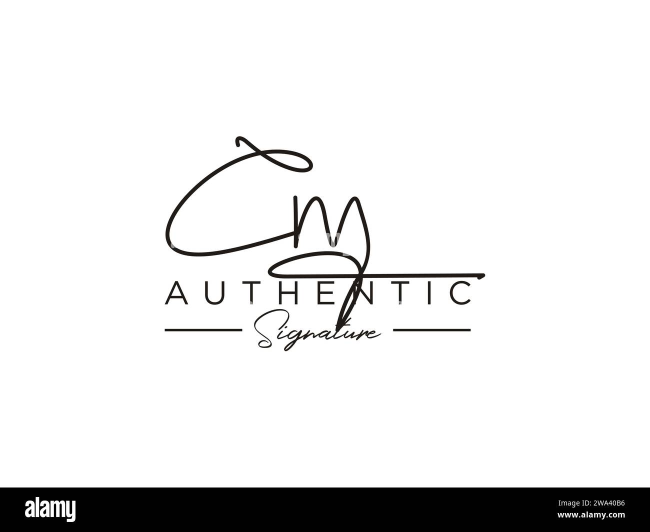 Logo signature cm Banque d'images vectorielles - Alamy