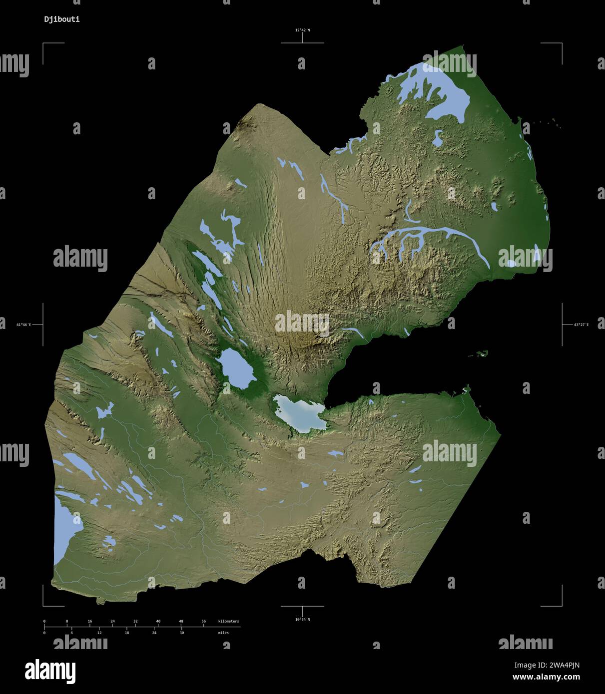 Forme d'une carte d'altitude en couleur pâle avec les lacs et les ...