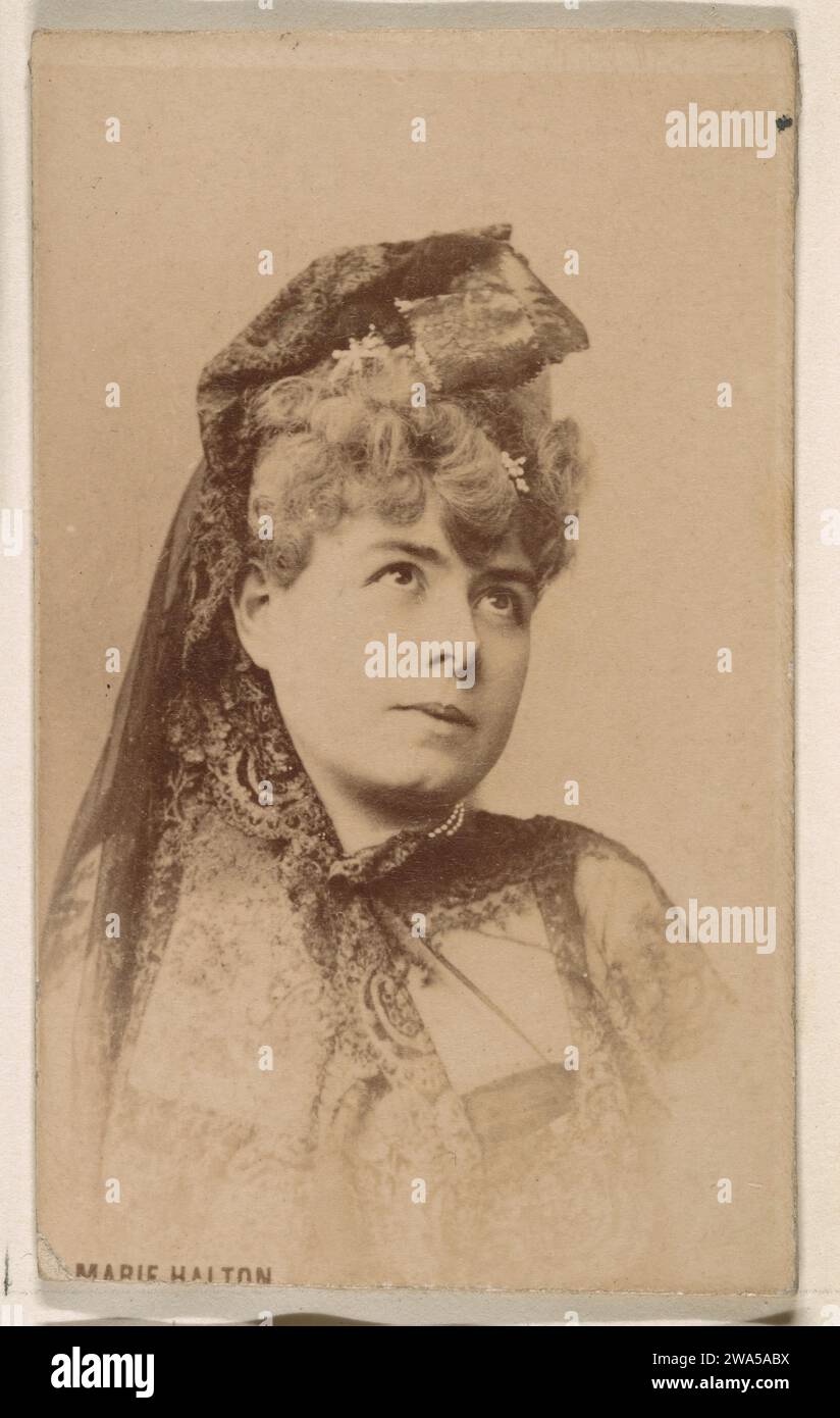 Marie Halton, de la série Actresses (N246), Type 1, publié par Kinney ...