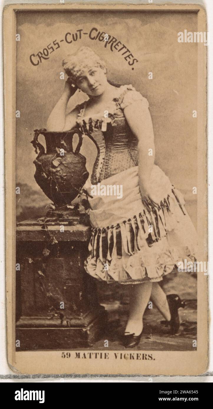 Carte numéro 59, Miss Mattie Vickers, de la série acteurs et actrices ...