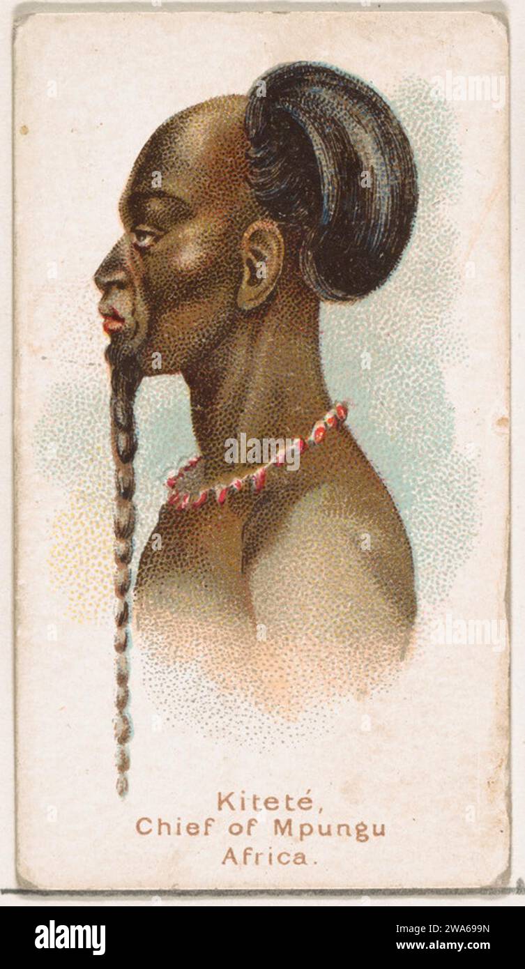 Kitete, Chef de Mpungu, Afrique, de la série Savage and semi-Barbarous ...