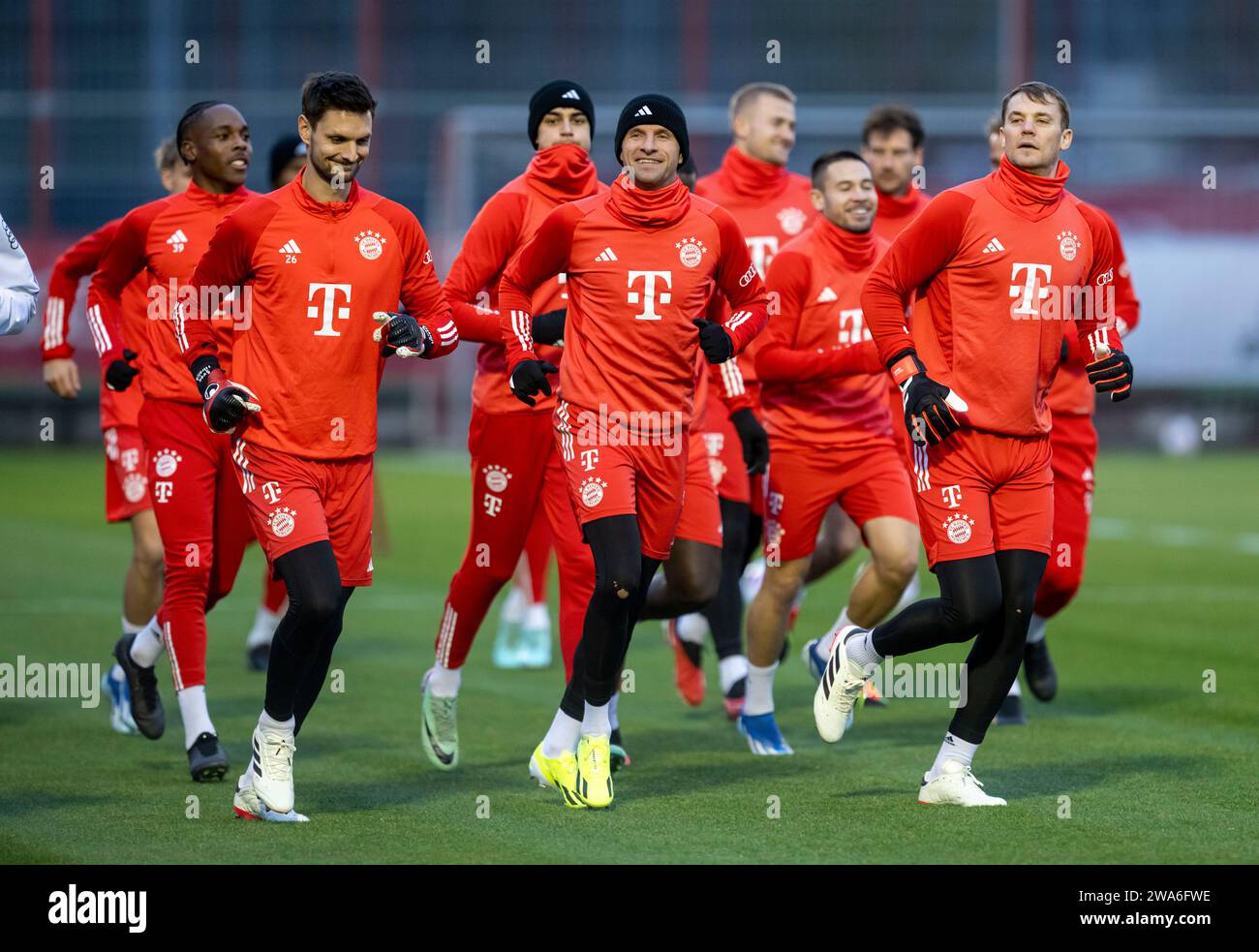 Munich, Allemagne. 02 janvier 2024. Les joueurs du FC Bayern Munich se ...