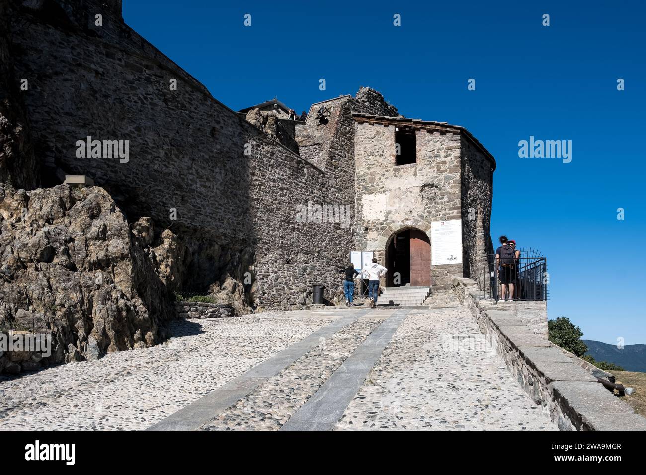 Détail de Sacra di San Michele, un complexe religieux sur le mont ...