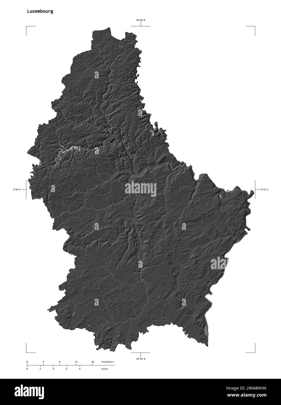 Forme d'une carte d'altitude à deux niveaux avec les lacs et rivières ...