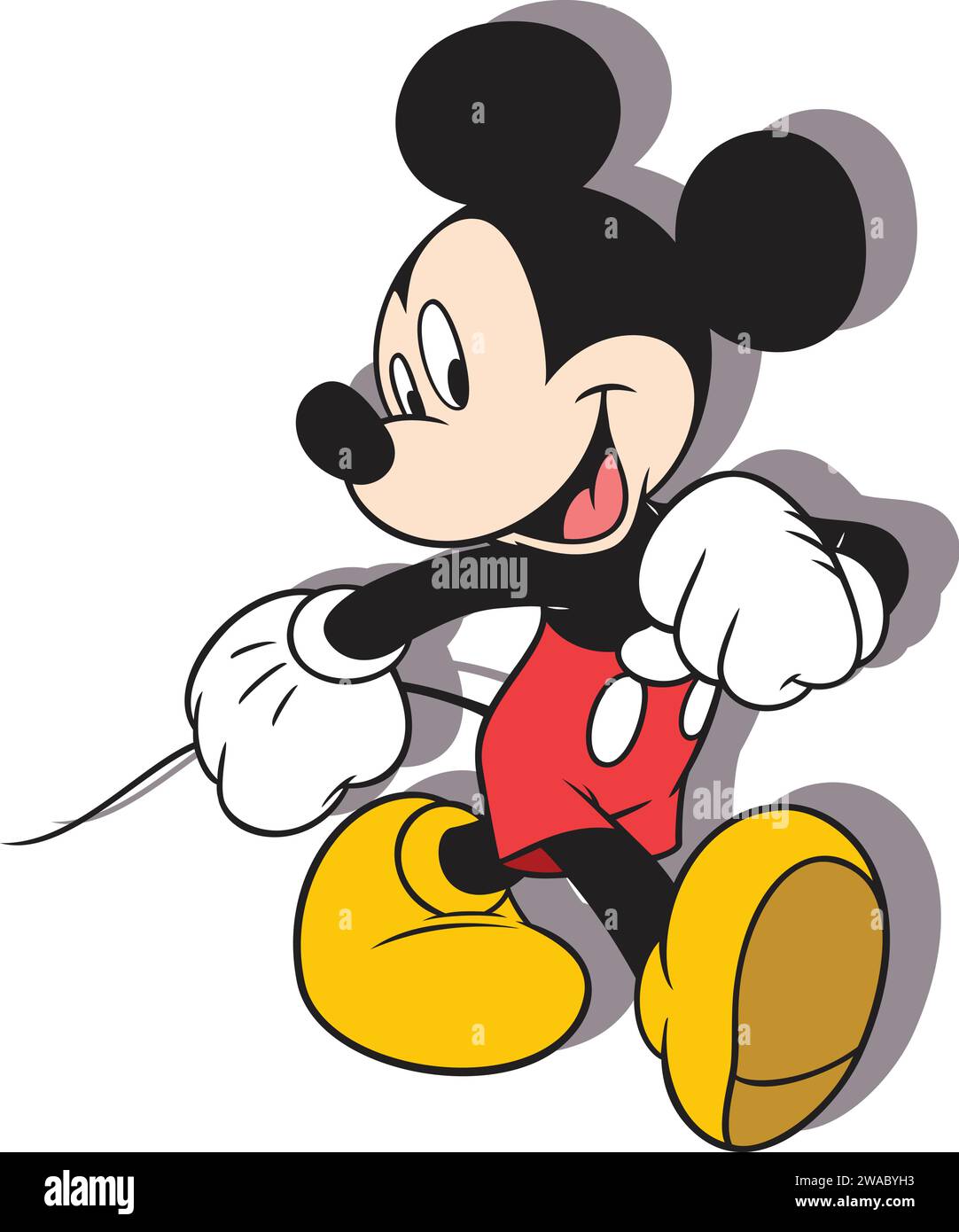 Personnage de dessin animé Mickey Mouse Disney | Happy face Mickey ...