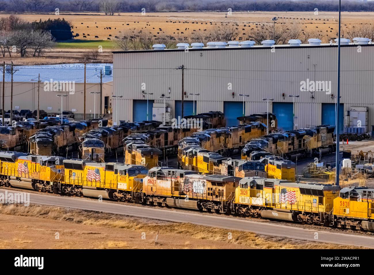 Atelier de réparation de locomotives à Bailey Yard, le plus grand ...