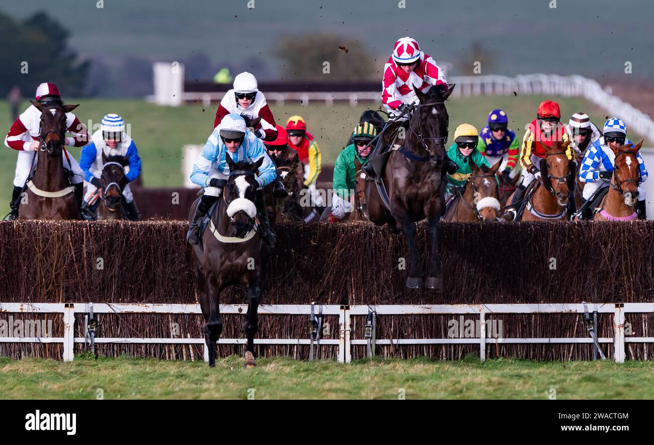 Action depuis l'hippodrome de Larkhill, Wiltshire, Royaume-Uni, alors ...