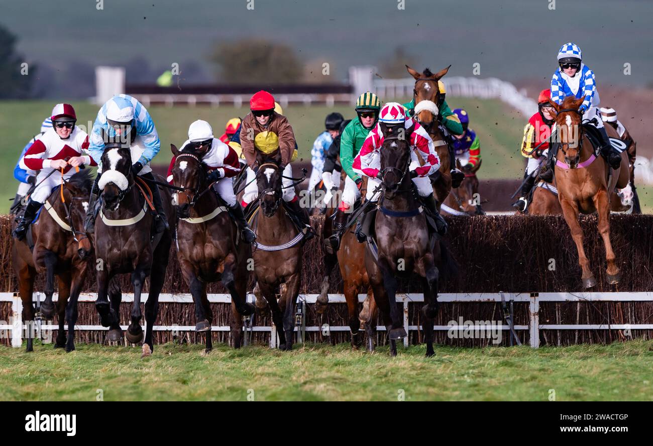 Action depuis l'hippodrome de Larkhill, Wiltshire, Royaume-Uni, alors ...