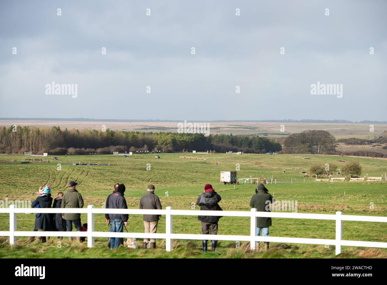 Action depuis l'hippodrome de Larkhill, Wiltshire, Royaume-Uni, alors ...