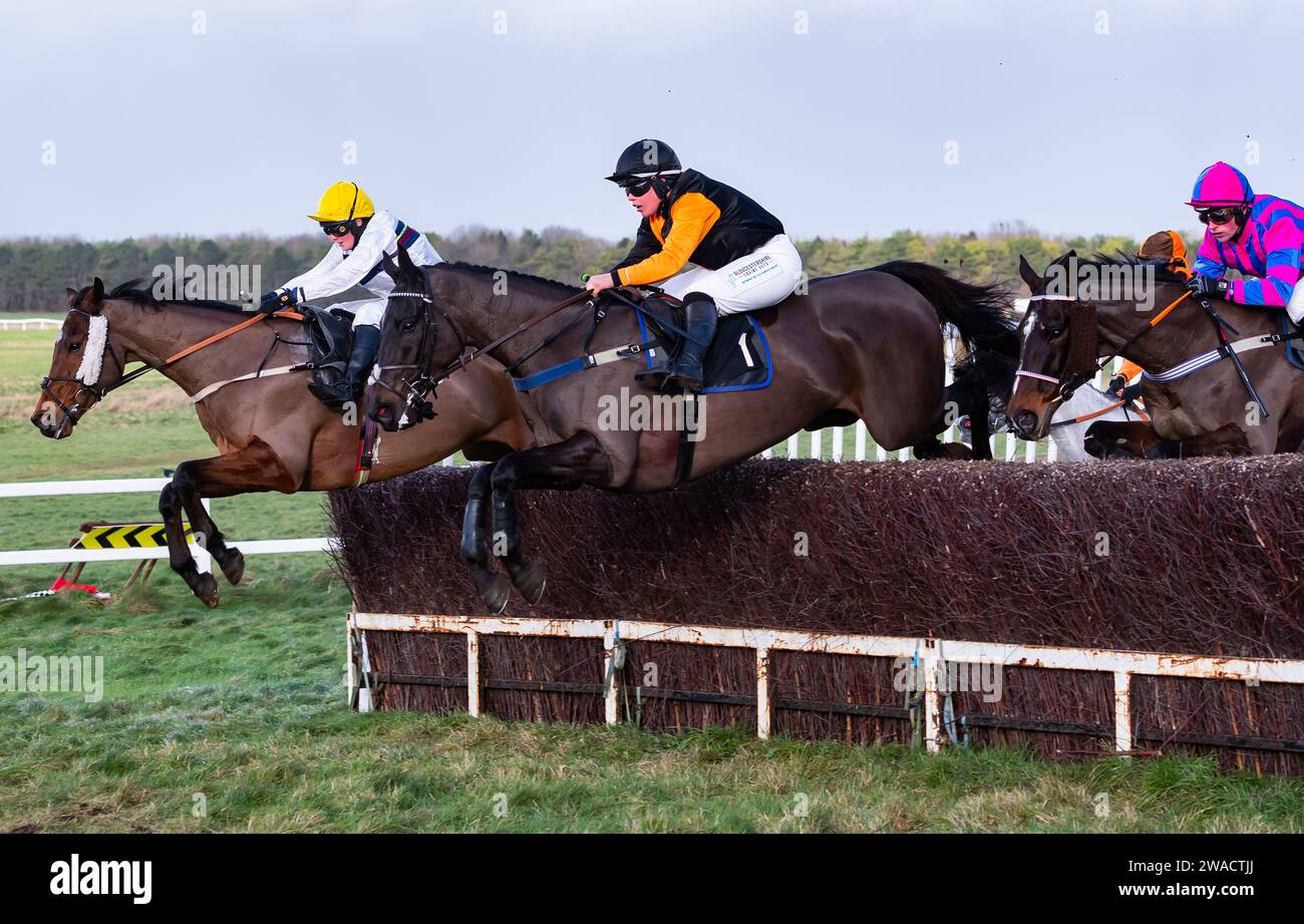 Action depuis l'hippodrome de Larkhill, Wiltshire, Royaume-Uni, alors ...