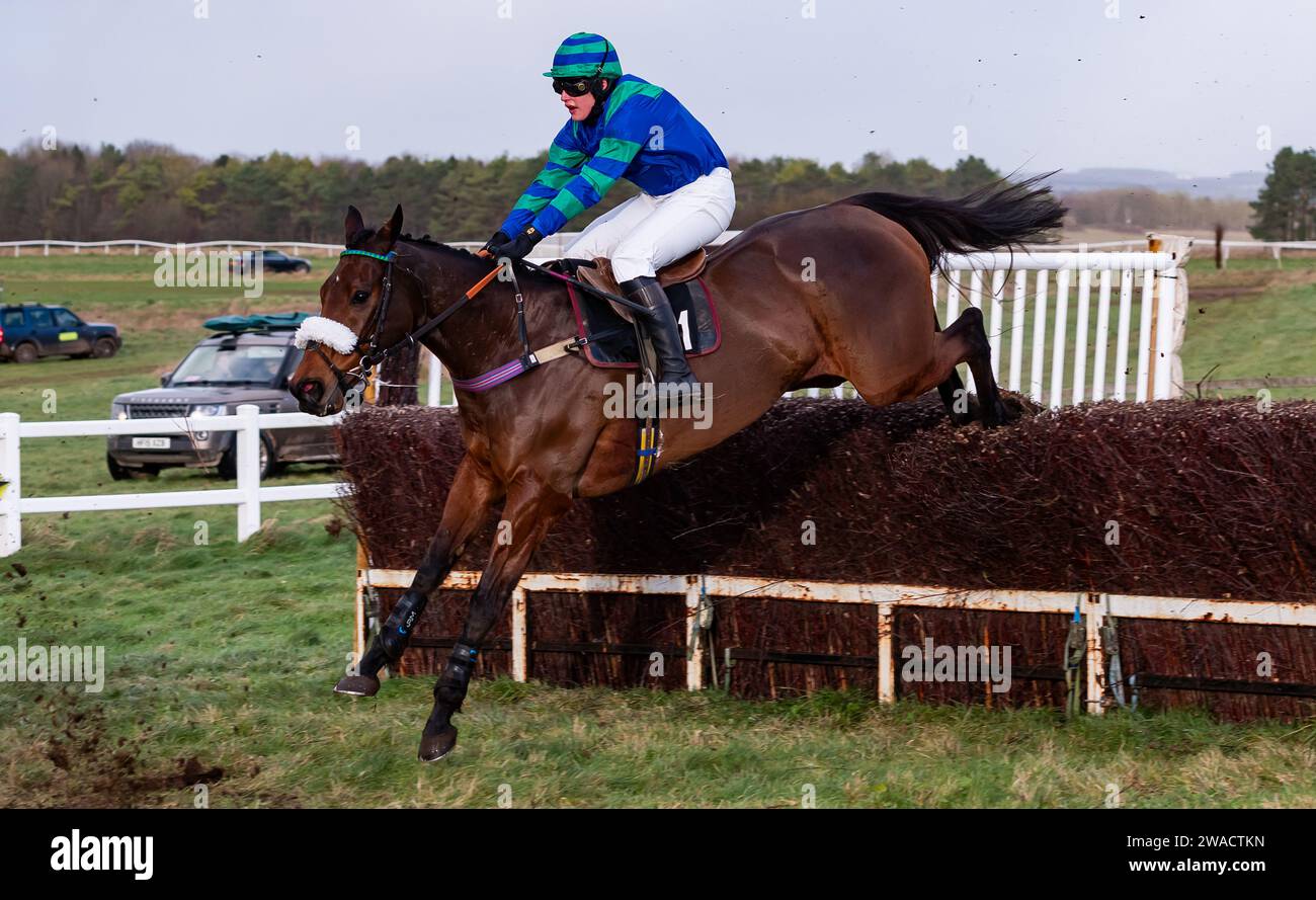 Action depuis l'hippodrome de Larkhill, Wiltshire, Royaume-Uni, alors ...