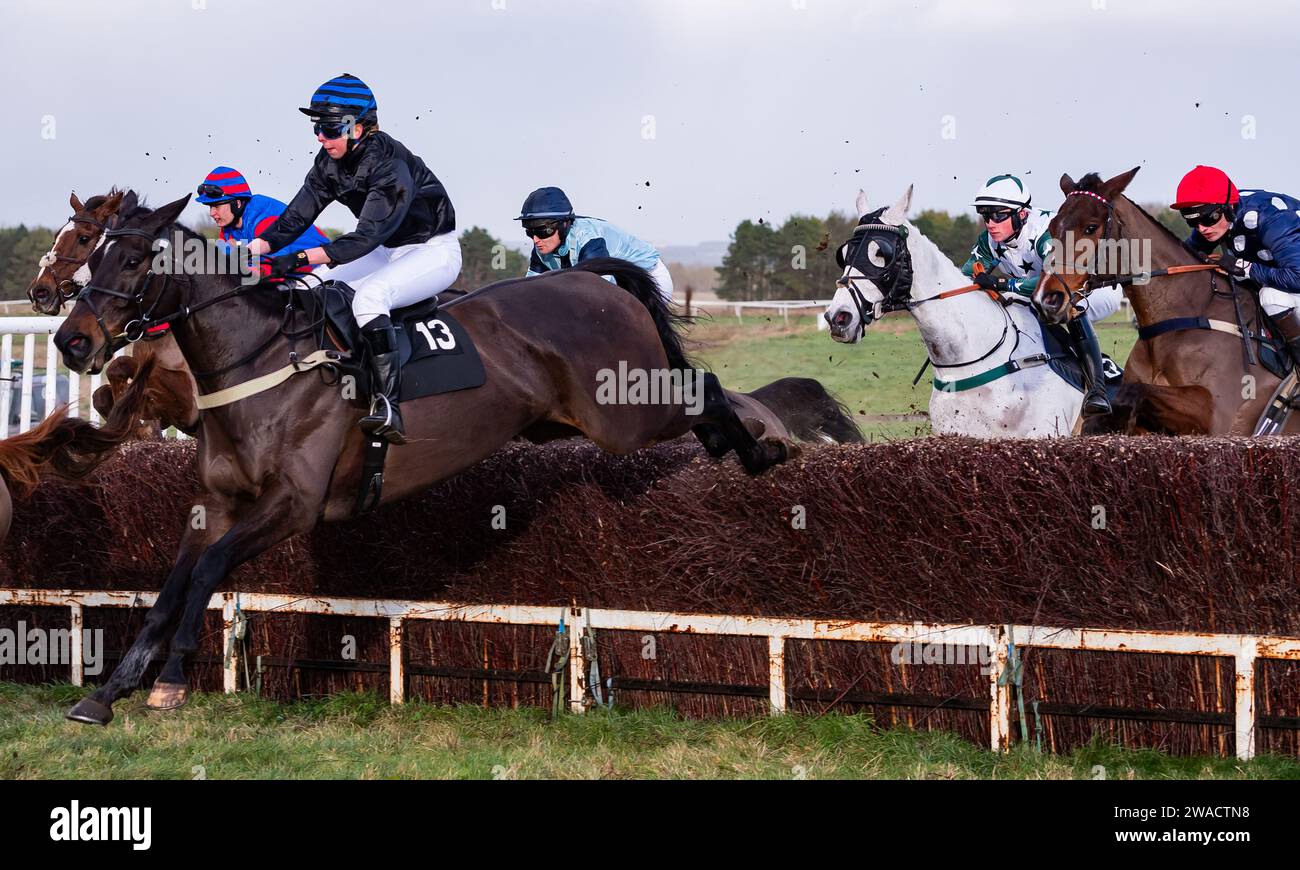 Action depuis l'hippodrome de Larkhill, Wiltshire, Royaume-Uni, alors ...