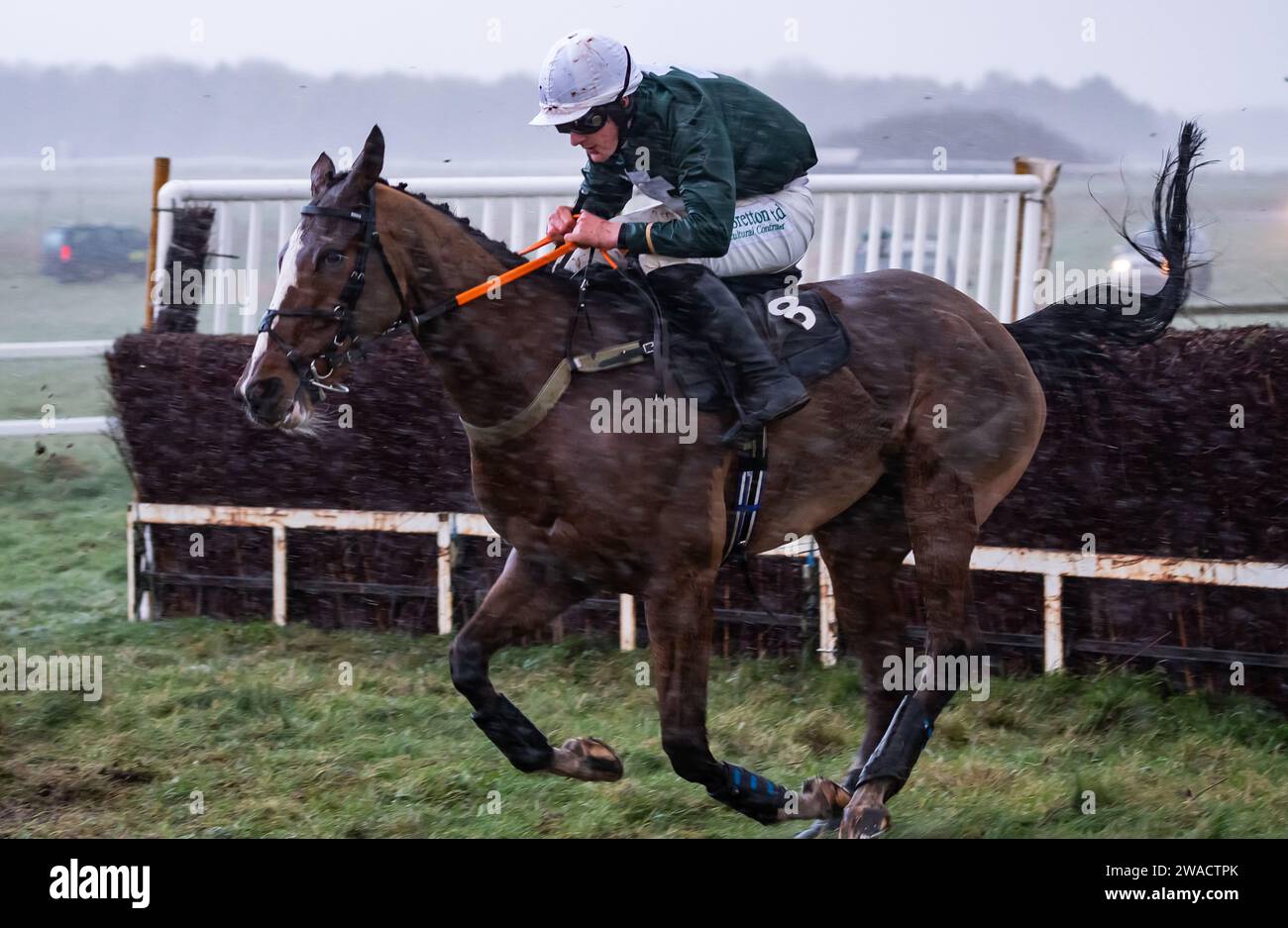 Action depuis l'hippodrome de Larkhill, Wiltshire, Royaume-Uni, alors ...