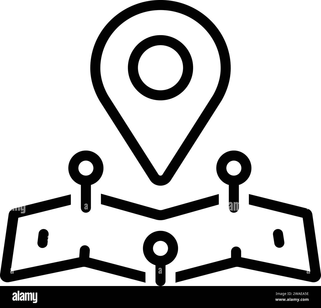 Suivi de localisation avec gps Banque d'images noir et blanc - Alamy