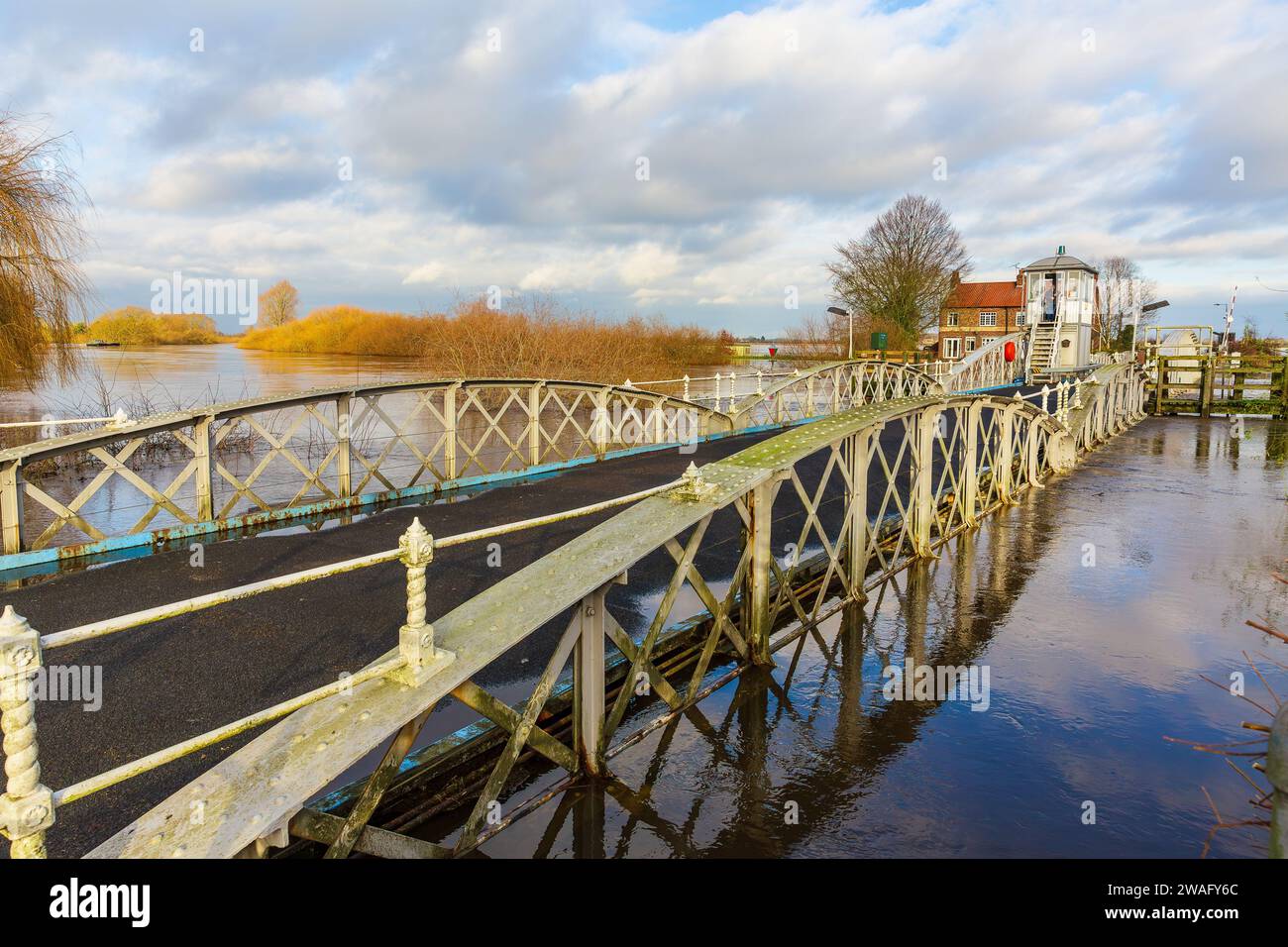 Cawood, North Yorkshire, Royaume-Uni. Le 3 2024 janvier, la tempête ...