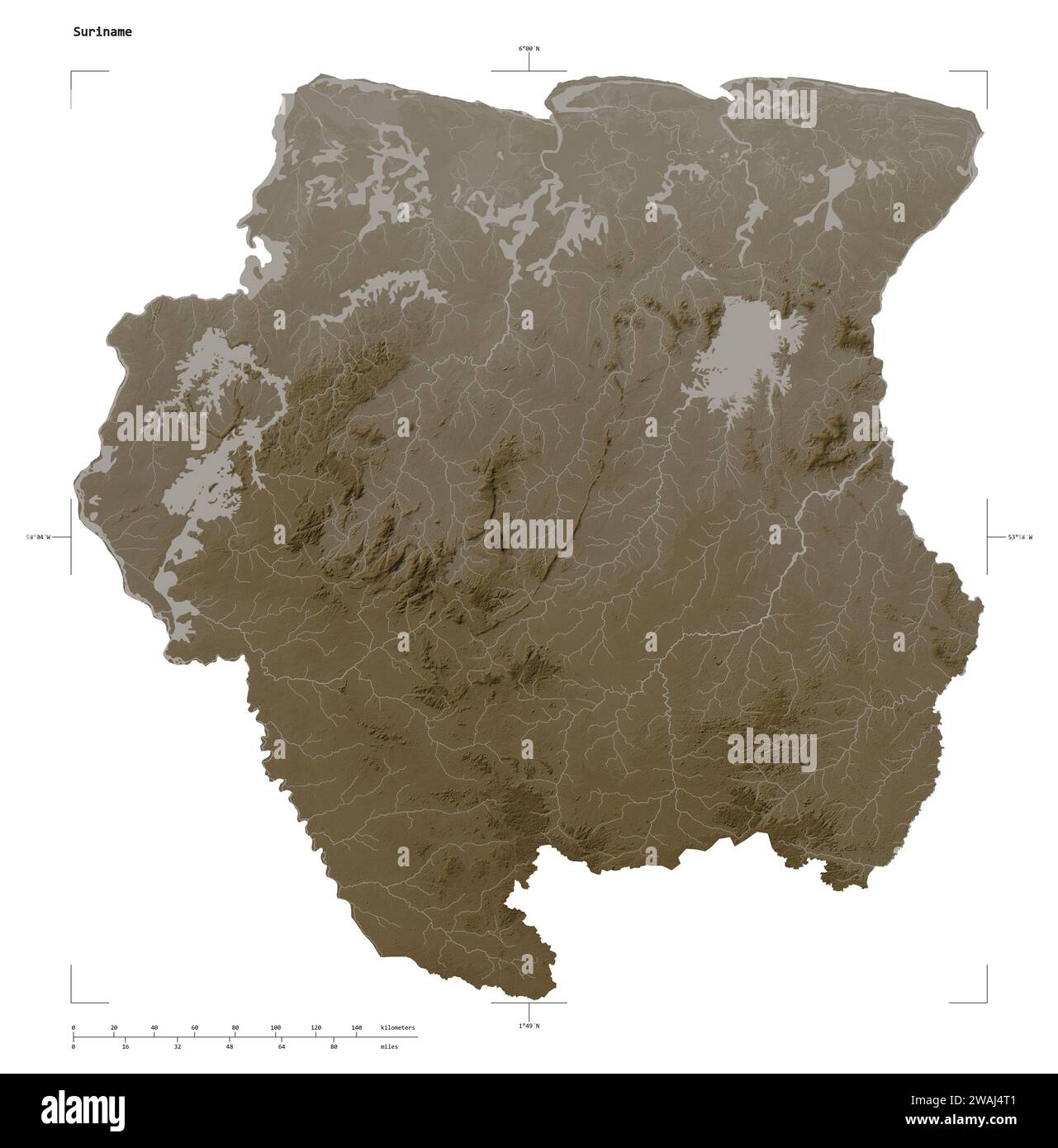 Forme d'une carte altimétrique colorée dans les tons sépia avec les ...