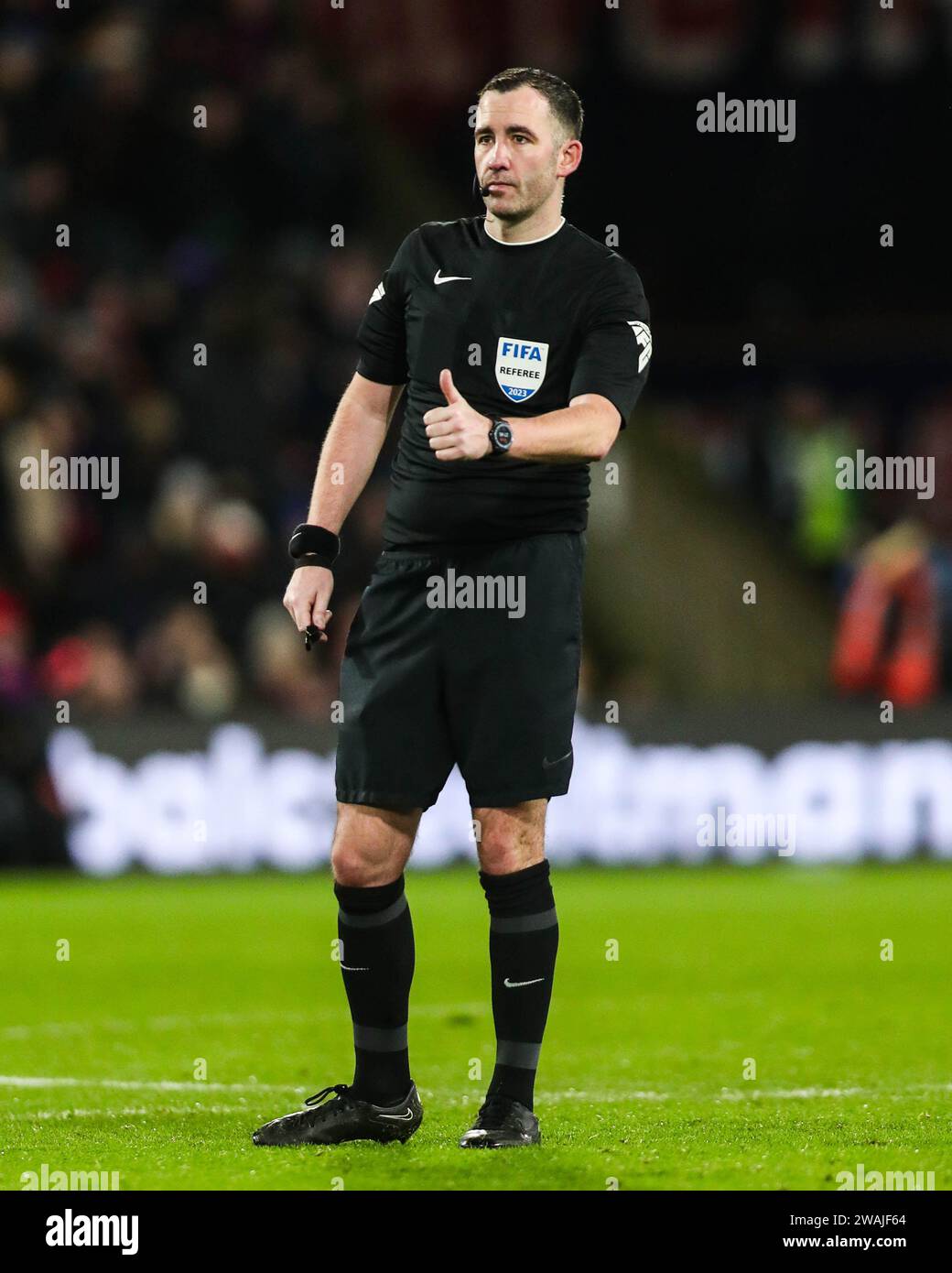 Arbitre Christopher Kavanagh lors du match du 3e tour de Crystal Palace ...