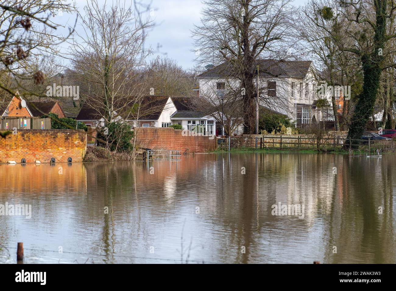 Lower Shiplake, Oxfordshire, Royaume-Uni. 5 janvier 2024. Crue dans les ...