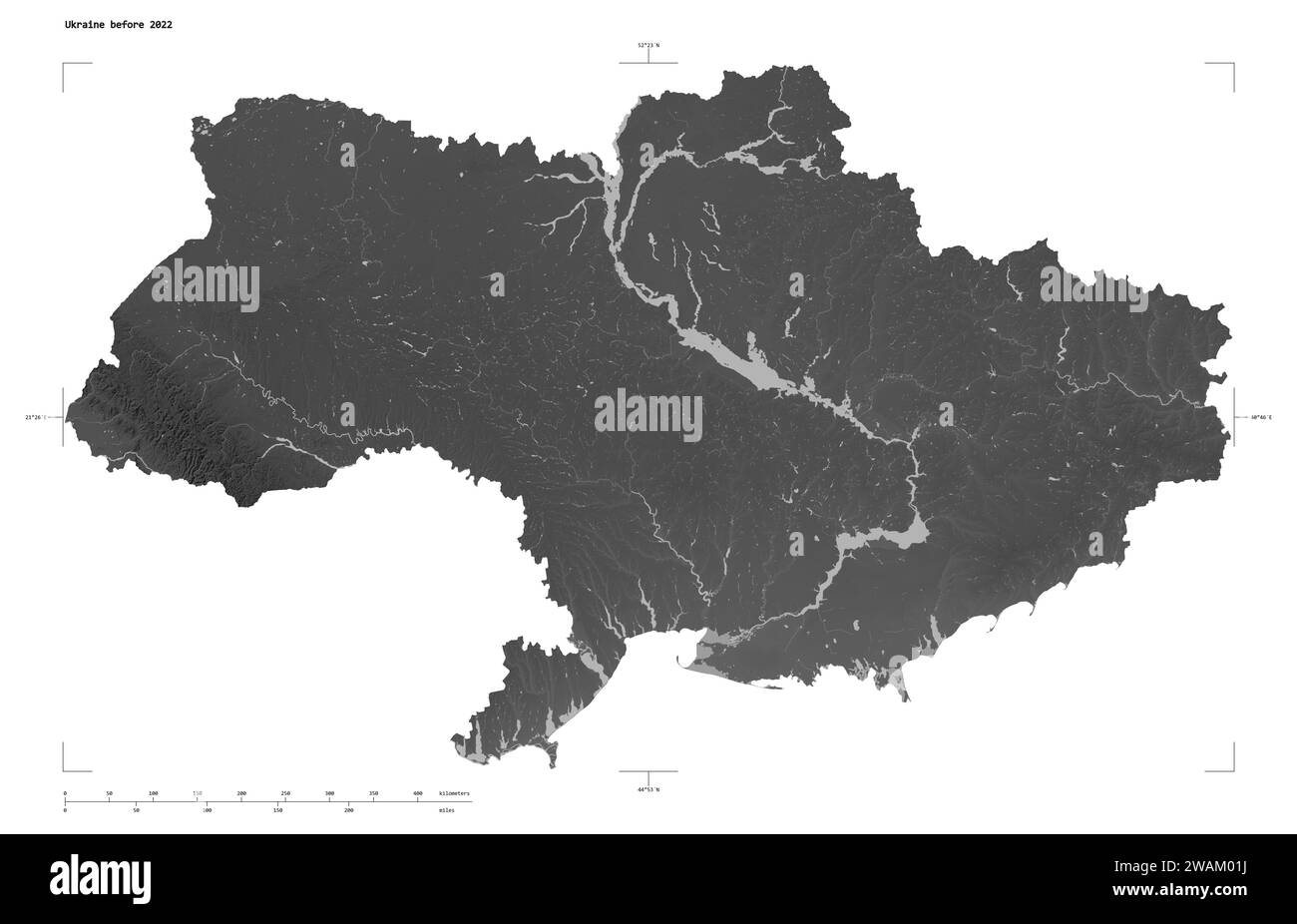 Forme d'une carte d'altitude en niveaux de gris avec les lacs et les ...