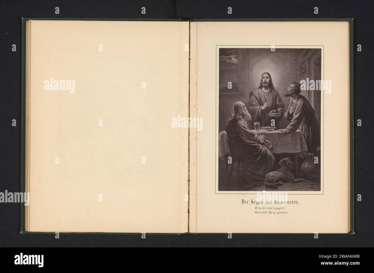 Production photographique d'une peinture de Christ qui bénit un repas ...