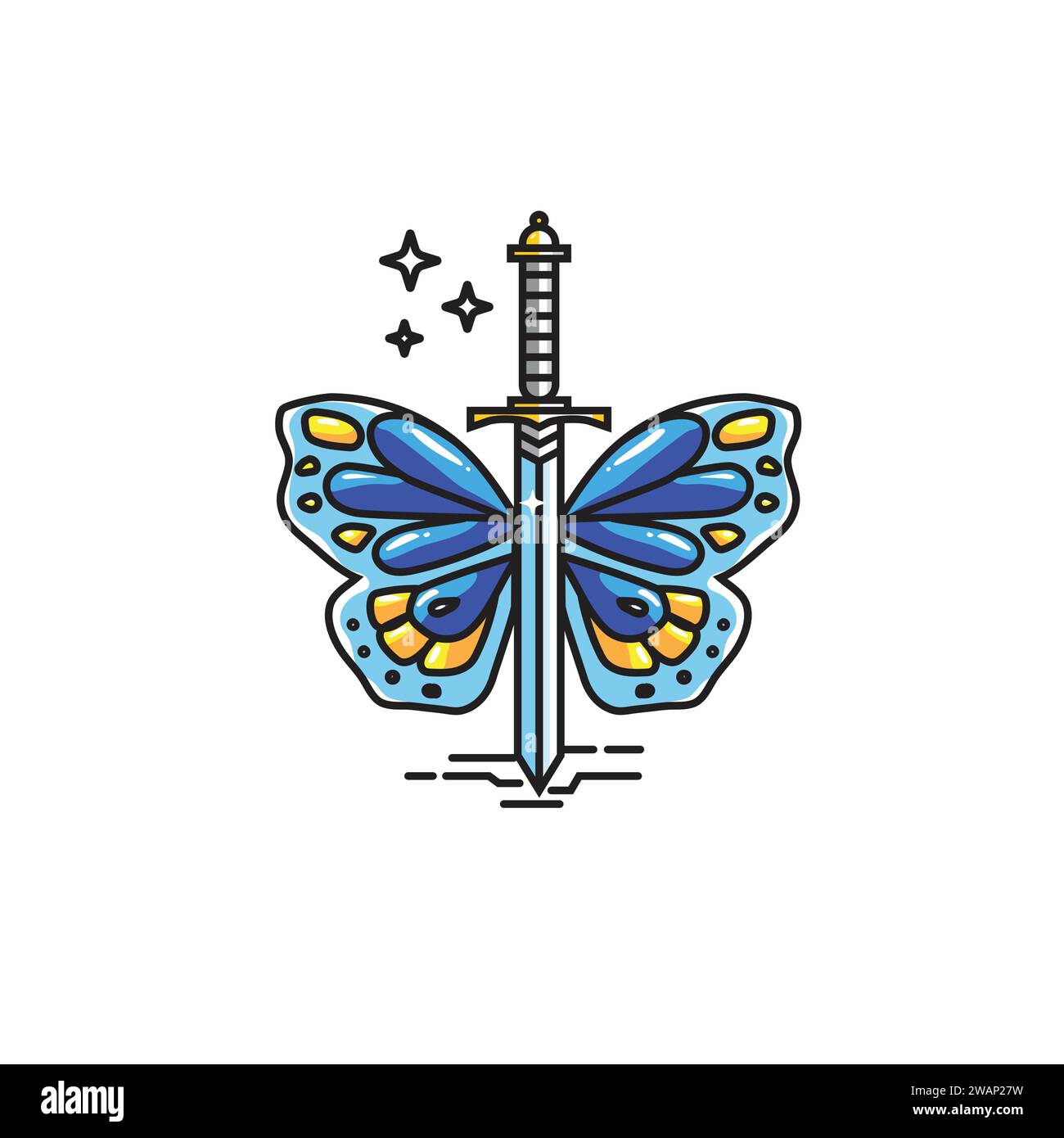 Papillon chevalier Banque d'images détourées - Alamy