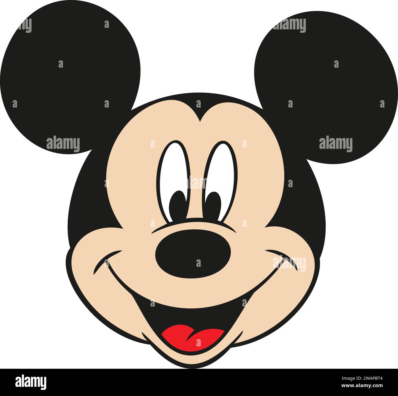 Personnage de visage de dessin animé de Mickey Mouse disney | visage de ...