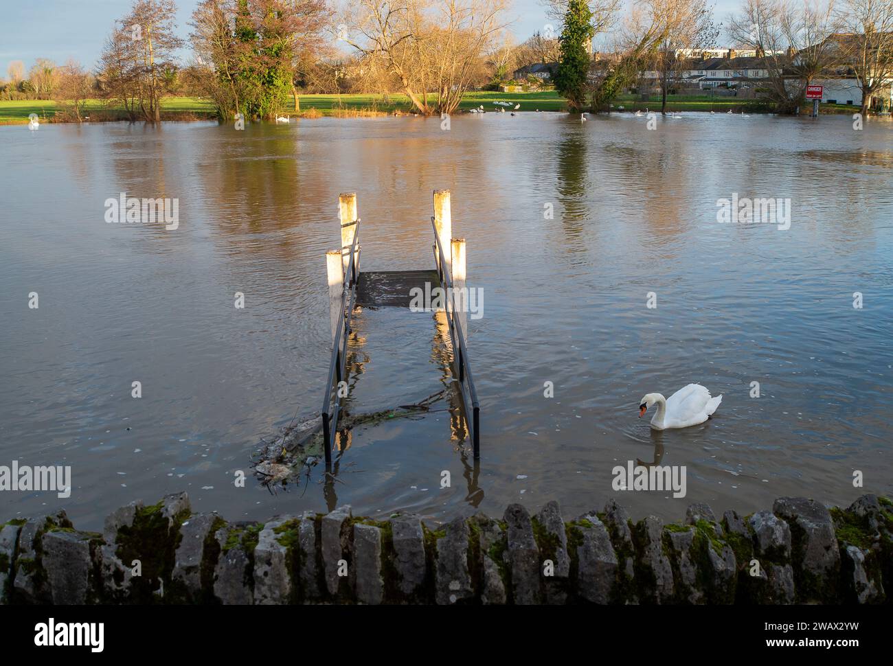 Windsor, Royaume-Uni. 7 janvier 2024. Une alerte aux inondations pour ...