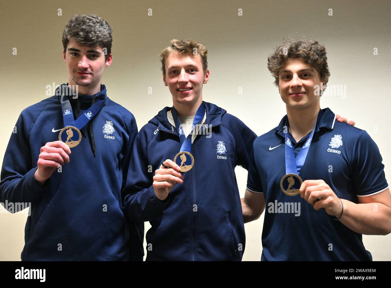 Prague, République tchèque. 07 janvier 2024. Matyas Sapovaliv, Eduard ...