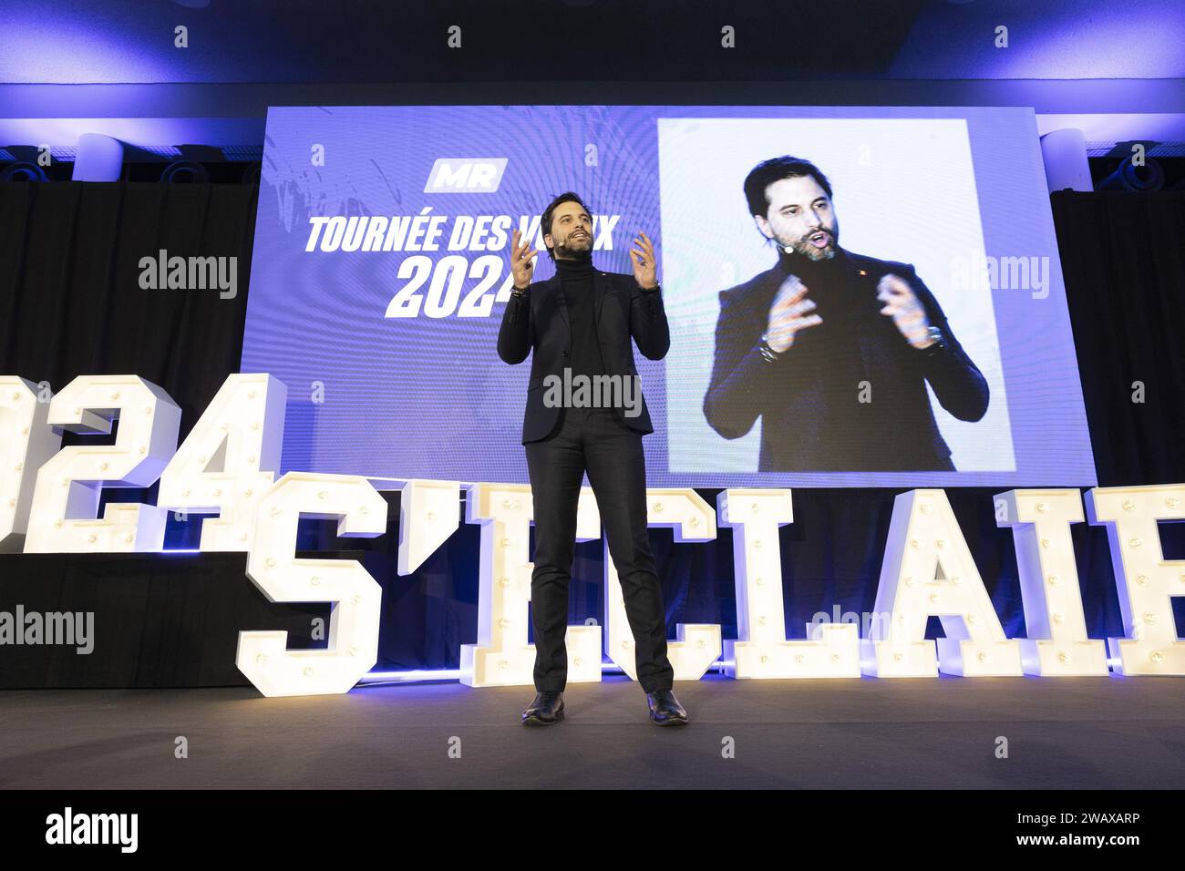 Louvain la Neuve, Belgique. 07 janvier 2024. M. Georges-Louis bouchez ...